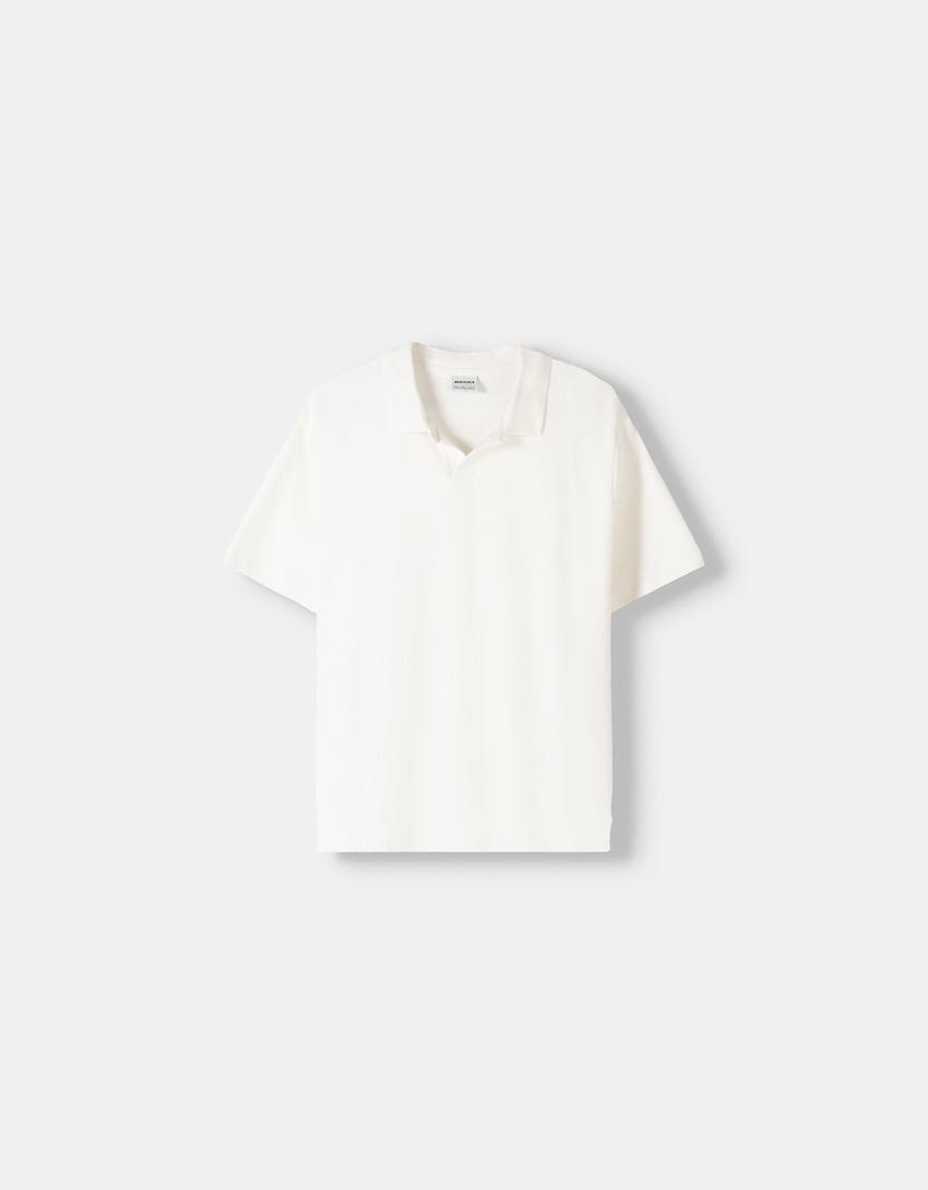 Textured polo shirt - Men | Bershka