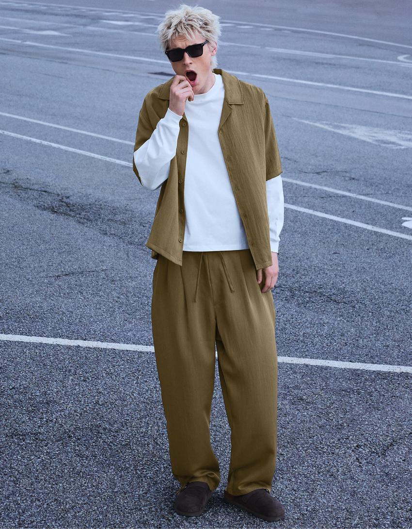 Pantalon super baggy fit rustique - Homme | Bershka