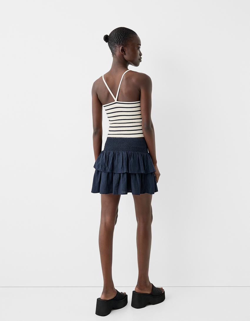 Strappy top with a crossover back - Women | Bershka