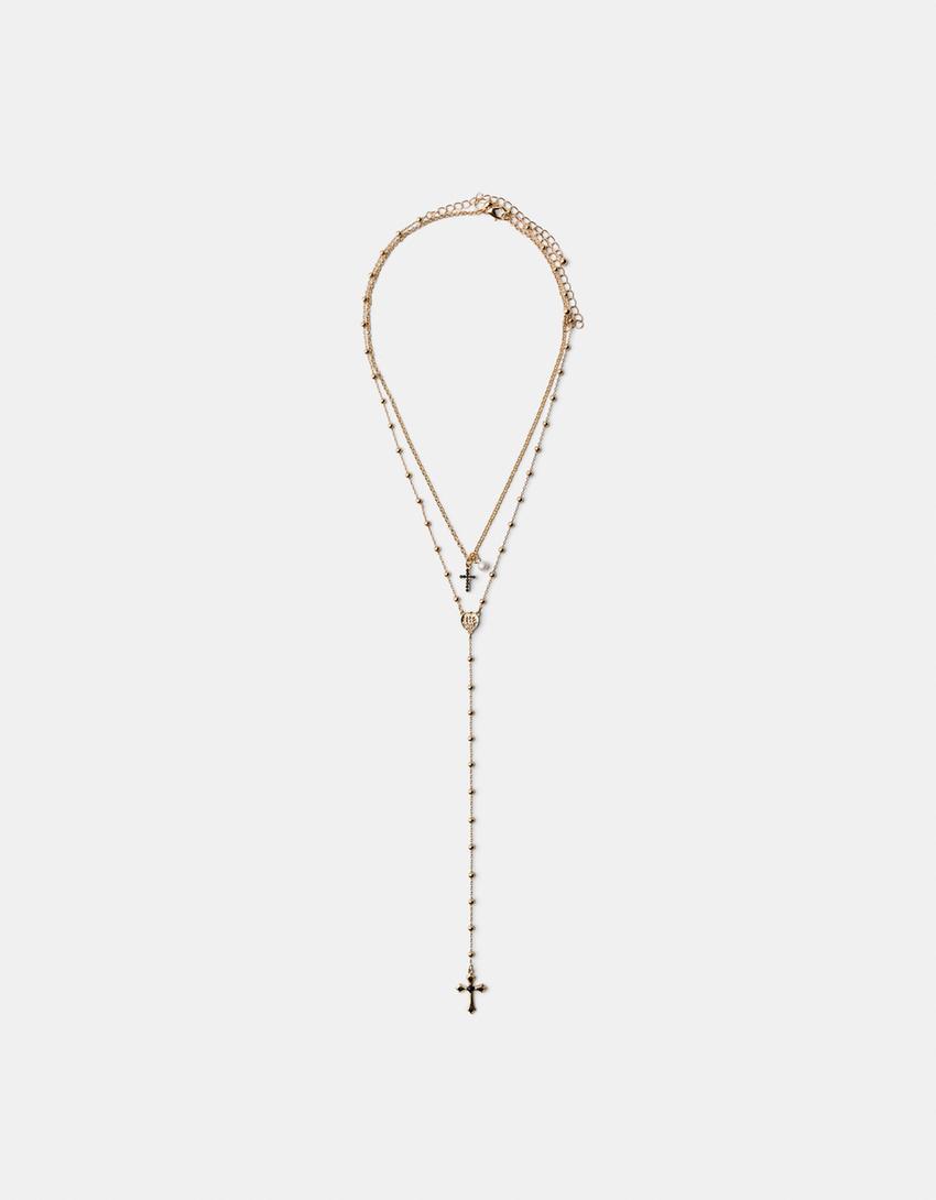 Long cross necklace - BSK Teen | Bershka