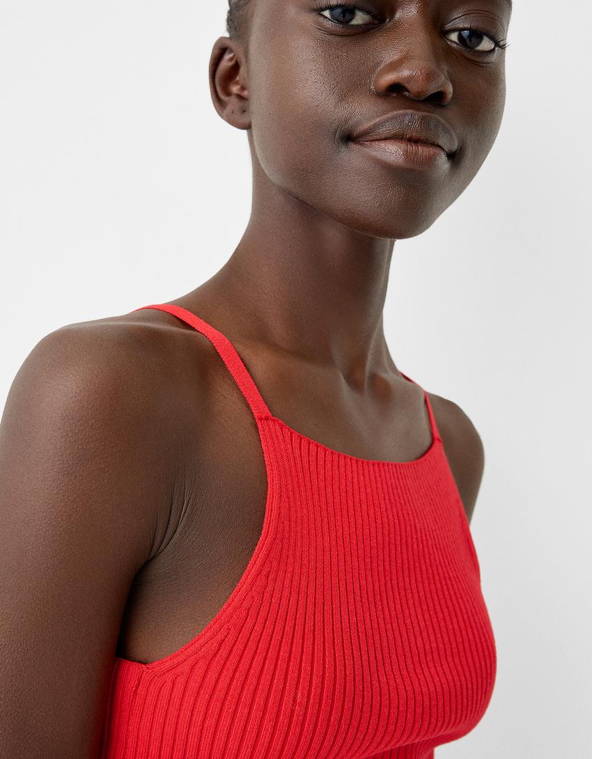 Strappy top with a crossover back - Women | Bershka