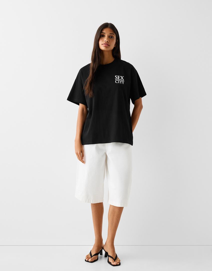 Sex And The City Oversize Short Sleeve T Shirt Women Bershka