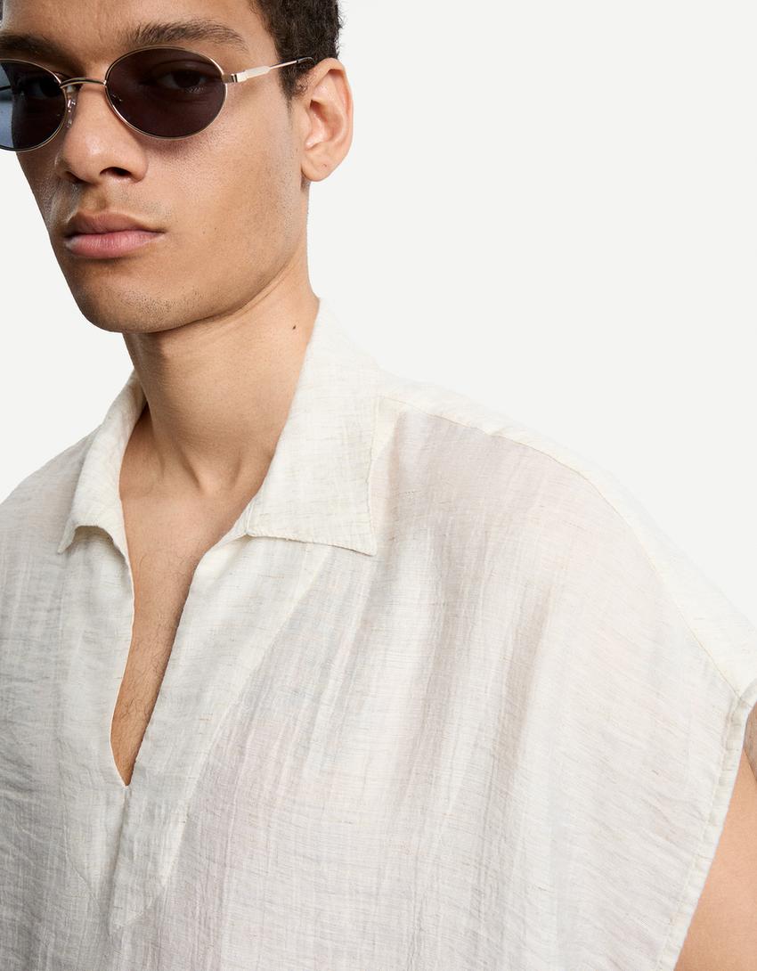 Camicia senza maniche oversize tie-dye - Uomo | Bershka Camicia senza maniche oversize tie-dye - Uomo | Bershka