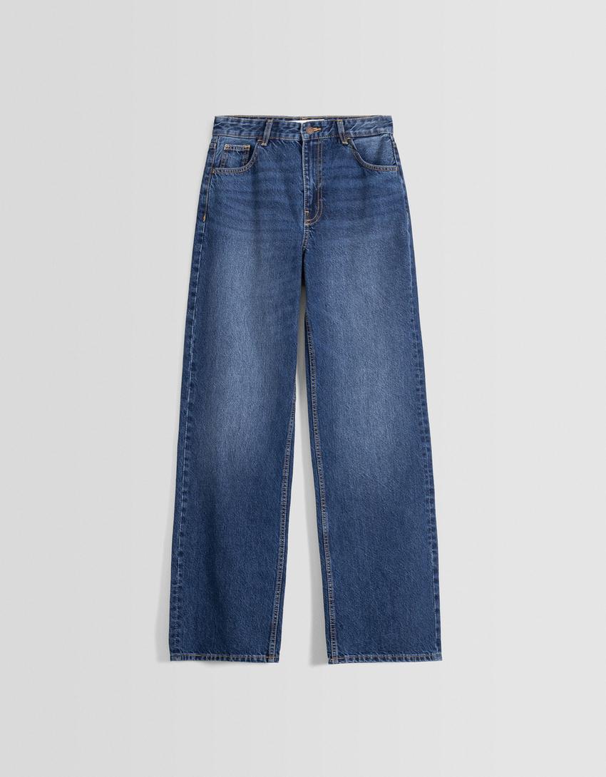 Wide-leg ’90s jeans - Women | Bershka