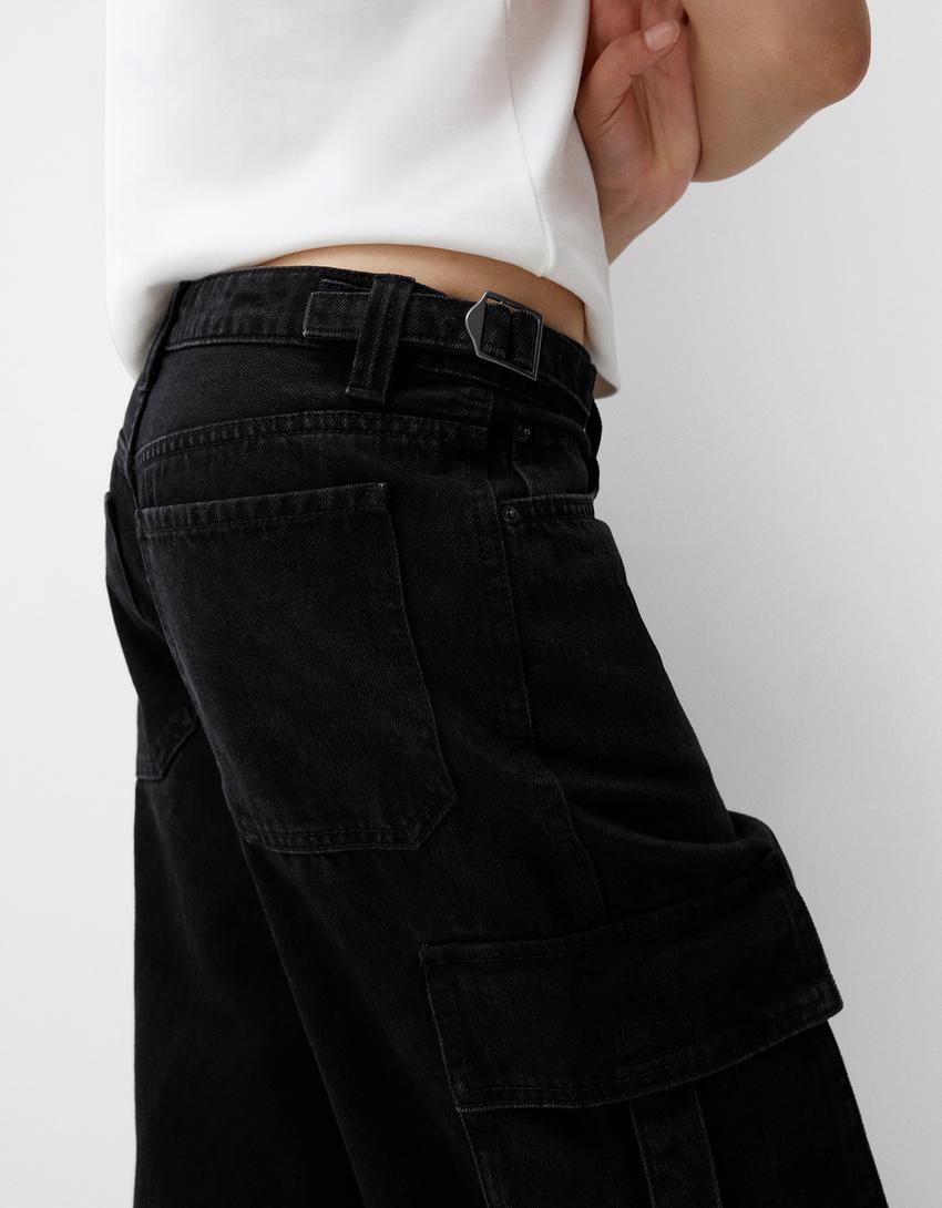 Multi-pocket cargo jeans - BSK Teen | Bershka